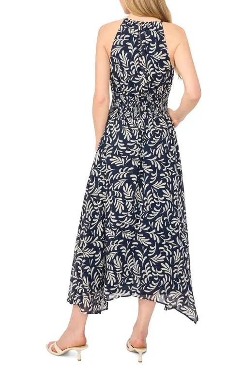 Halogen Smocked Waist Handkerchief Hem Dress