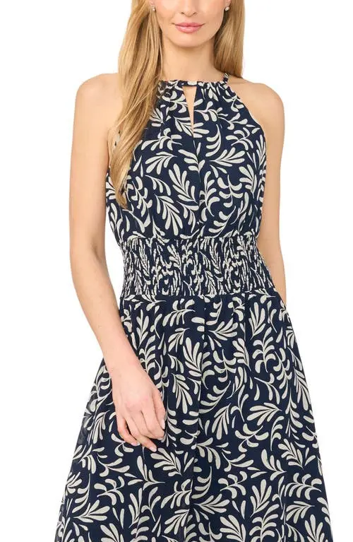 Halogen Smocked Waist Handkerchief Hem Dress