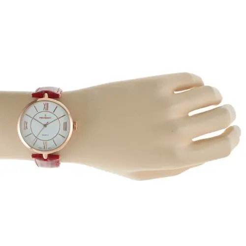 PEUGEOT Round T Bar Leather Strap Watch- 38mm