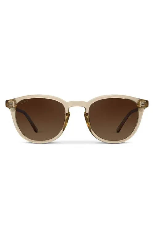 WMP EYEWEAR Walker Rounded Oval Tortoiseshell Sunglasses - Sand Brown