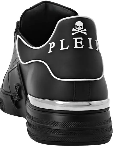 Philipp Plein Nappa Leather Sneakers Low Top Hexagon - Black/black