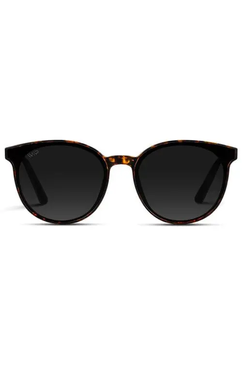 WMP EYEWEAR Aubrie 53mm Rounded Cat-eye Polarized Sunglasses - Tortoise