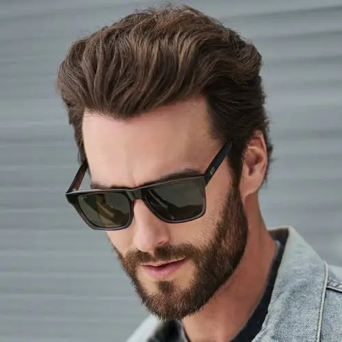 WMP EYEWEAR Denver53mm Square Polarized Sunglasses - Blue Forest Fade
