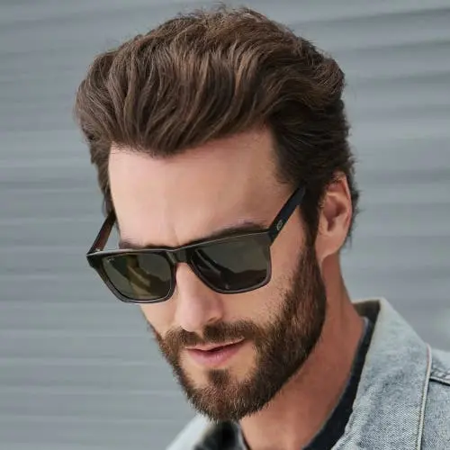 WMP EYEWEAR Denver 53mm Polarized Square Sunglasses - Blue Forest Fade
