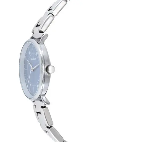 PEUGEOT Sleek Minimalist Round Bracelet Watch- 30mm - Blue