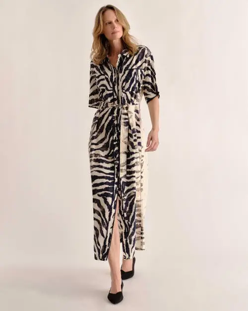 CARTOLINA Lucia Midi Linen Shirt Dress