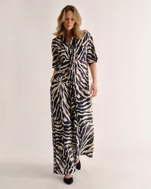 CARTOLINA Lucia Midi Linen Shirt Dress