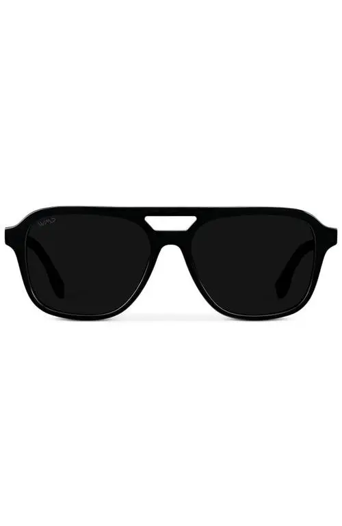 WMP EYEWEAR Dean54mm Double Bridge Aviator Polarized Sunglasses - Black