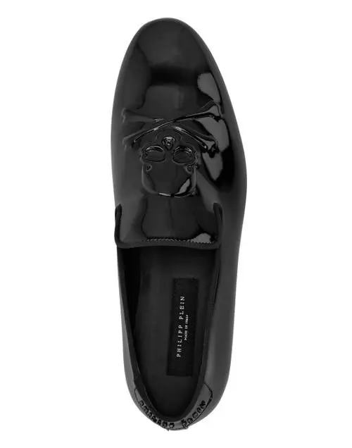 Philipp Plein Patent Leather Loafers Skull&amp;bones