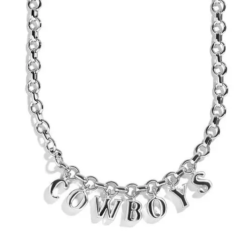 Baublebar Dallas Cowboys Wordmark Charm Necklace - Silver