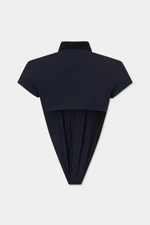 Dsquared2 Deep Cut Polo Shirt - Navy