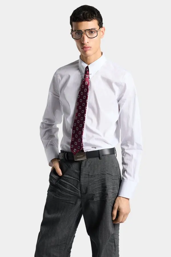 Dsquared2 Easy Slim 70's Pin Collar Shirt