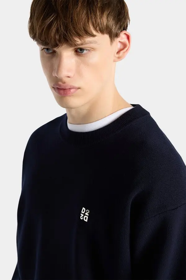 Dsquared2 Metal Upside Down Knit Pullover