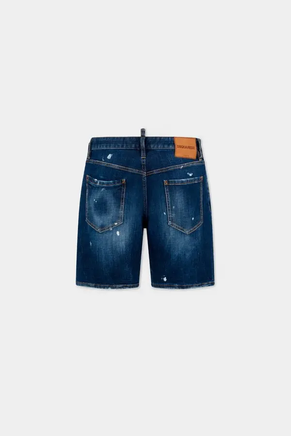 Dsquared2 Medium Wash Distressed Denim Shorts