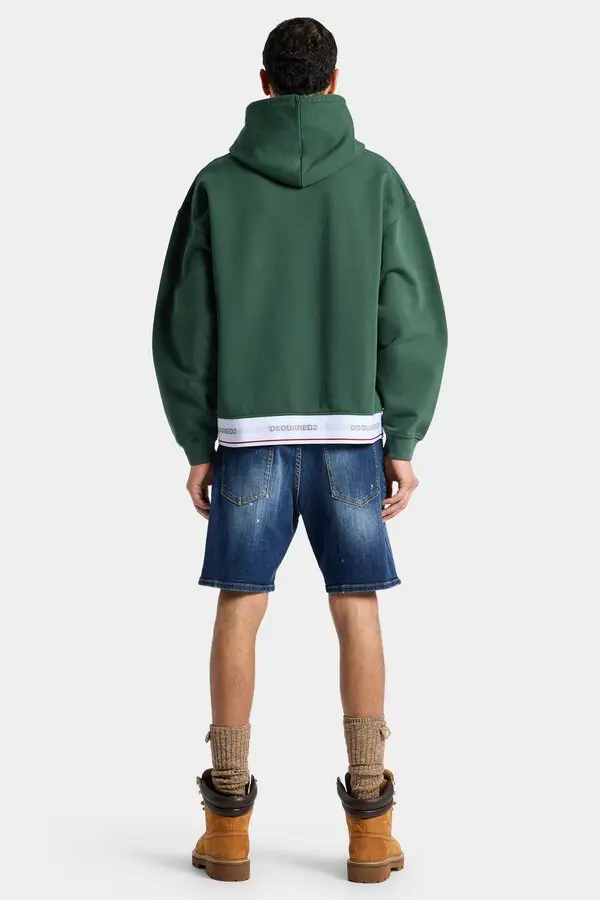 Dsquared2 Medium Wash Distressed Denim Shorts