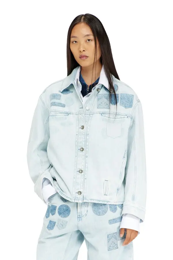 DIESEL® Denim Overshirt With Patch Effects