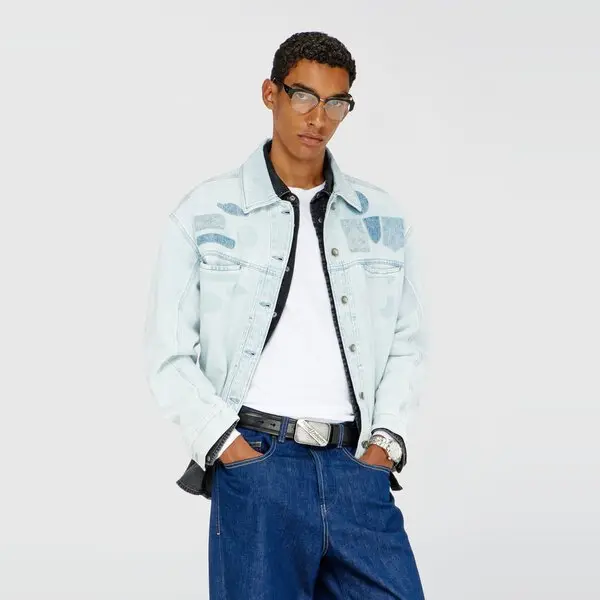 DIESEL® Denim Overshirt With Patch Effects