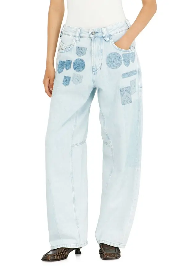 DIESEL® Relaxed Jeans Regular Waist 1997 D-enim-m, Light Button Fly - Blue