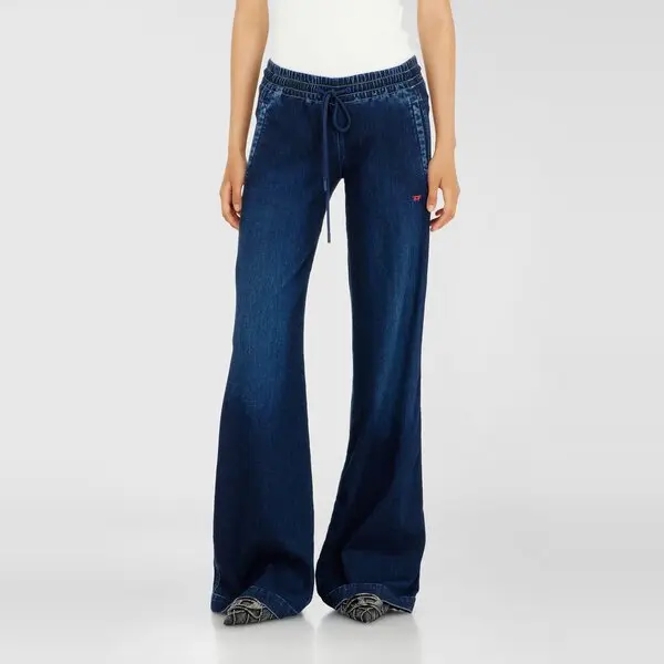 DIESEL® D-ainty Joggjeans Dark Wash Wide Leg - Blue