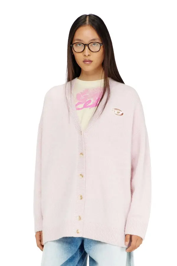 DIESEL® Wool And Alpaca Blend V-neck Cardigan