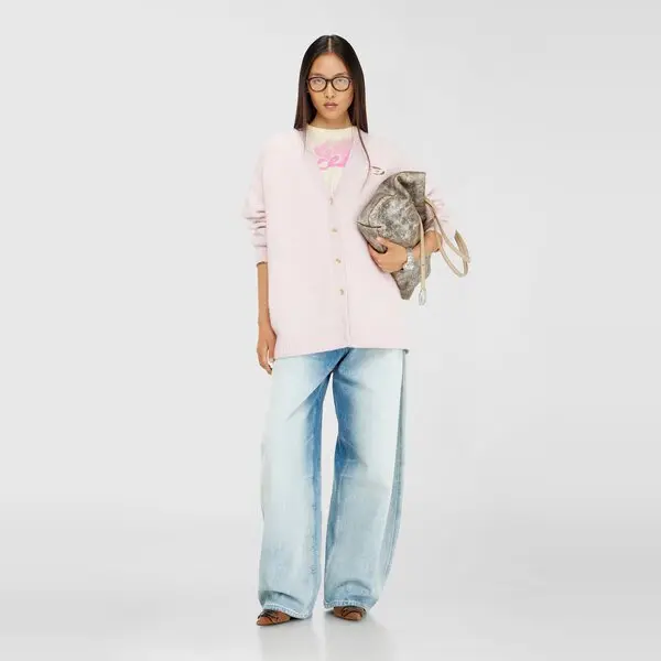 DIESEL® Wool And Alpaca Blend V-neck Cardigan - Pink