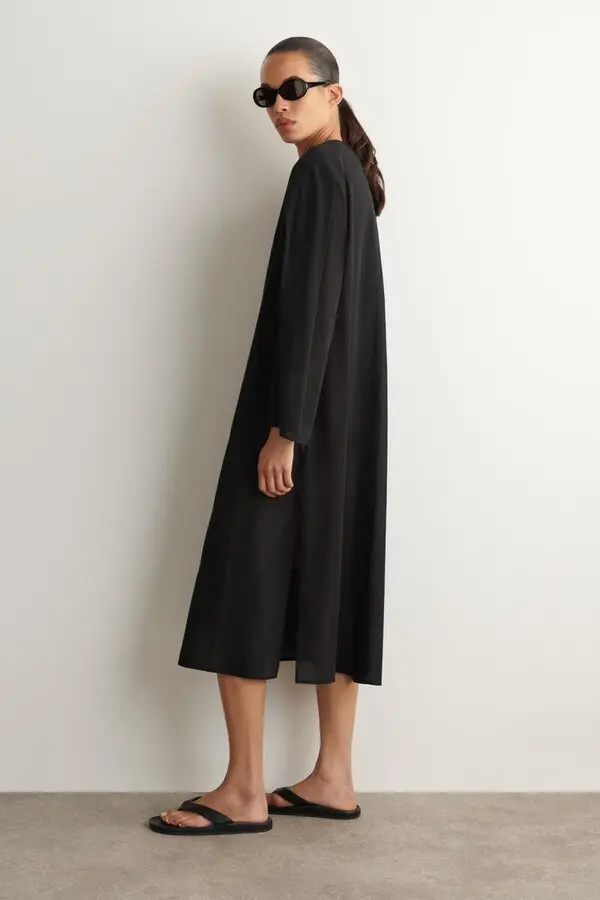 Cos Gathered Cotton Midi Kaftan Dress