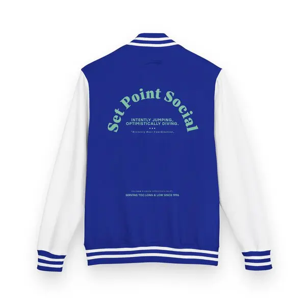 ANCHOR & CREW Varsity Letterman Jacket - Blue/white