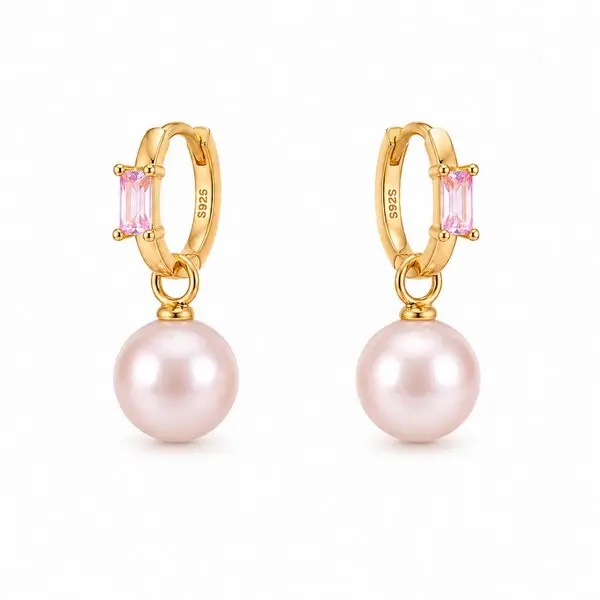 NINEMOO Ballet Rosé Pas De Deux Hoops Earrings - Pink