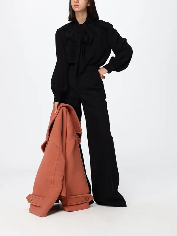 Chloé Double-breasted Relaxed Fit Wool Coat