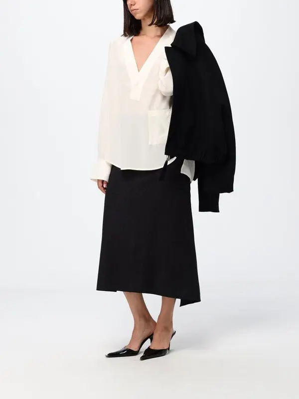 Victoria Beckham Arden Virgin Wool Bomber Jacket With Zip Closure