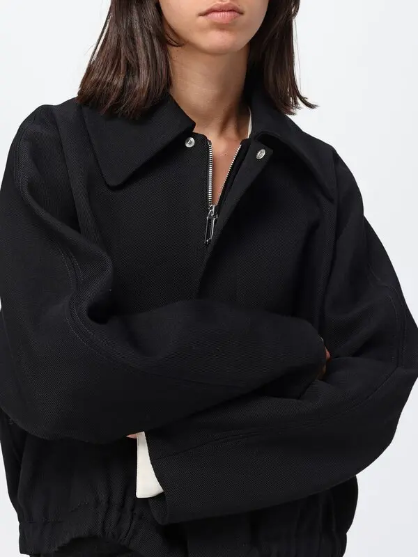 Victoria Beckham Arden Virgin Wool Bomber Jacket With Zip Closure