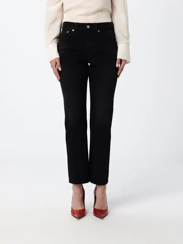 Victoria Beckham Mid-rise Cropped Slim Fit Jeans In Cotton Denim