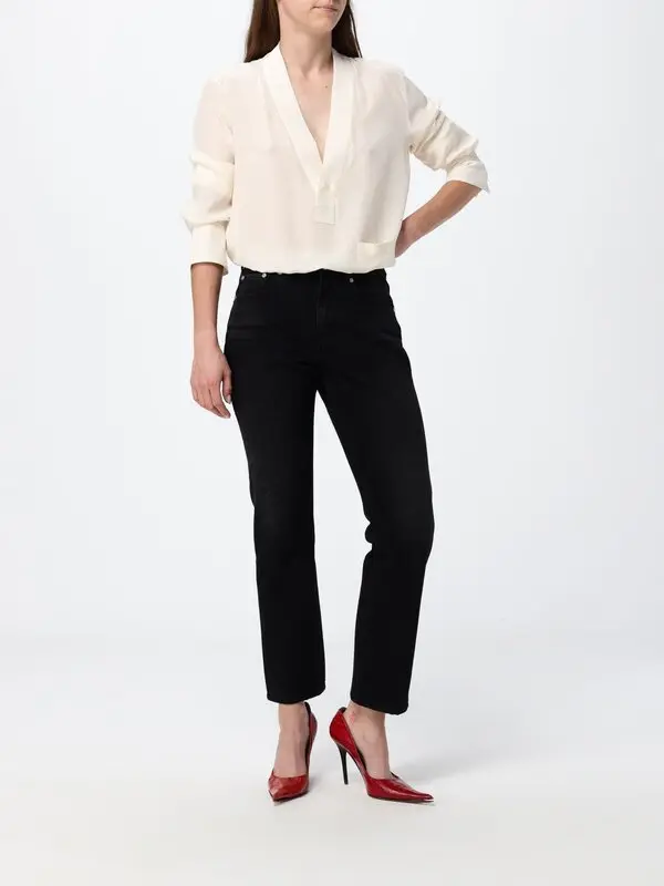 Victoria Beckham Mid-rise Cropped Slim Fit Jeans In Cotton Denim