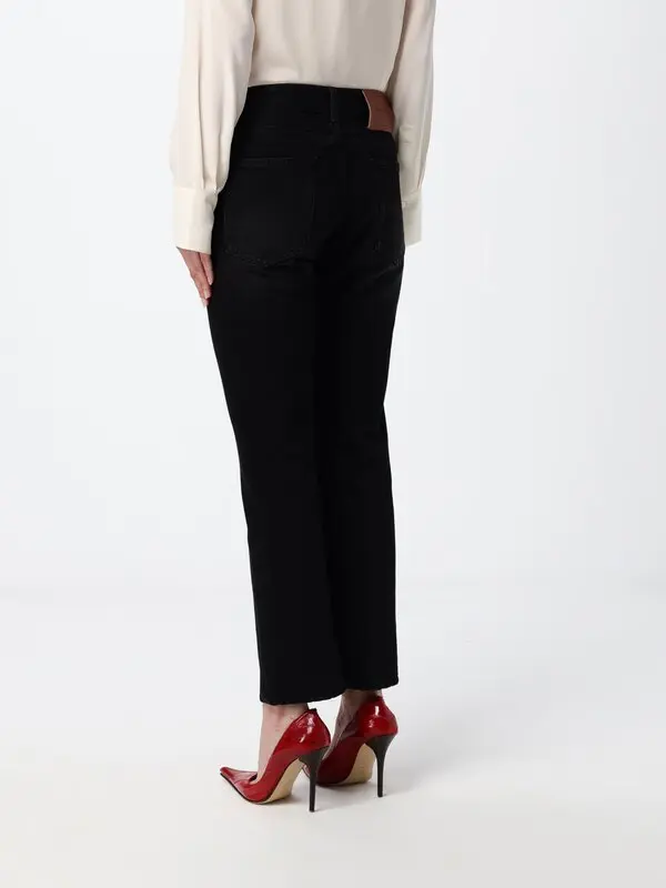 Victoria Beckham Mid-rise Cropped Slim Fit Jeans In Cotton Denim