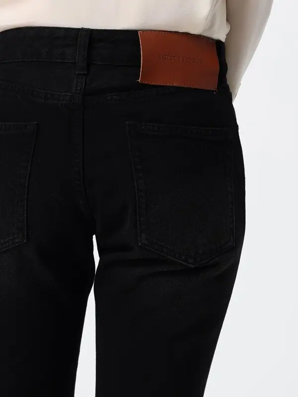 Victoria Beckham Mid-rise Cropped Slim Fit Jeans In Cotton Denim