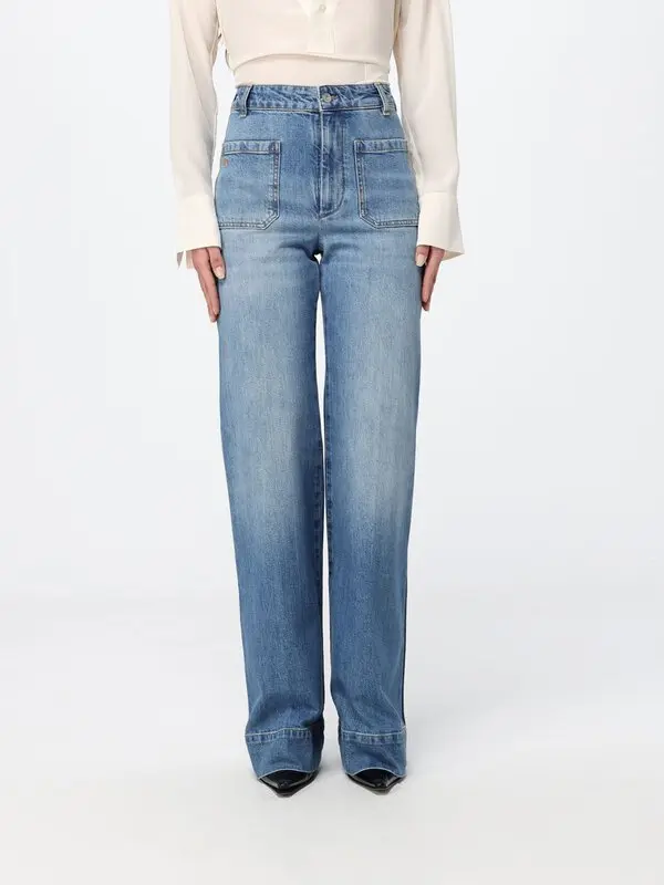 Victoria Beckham Wide Leg Jeans - Blue