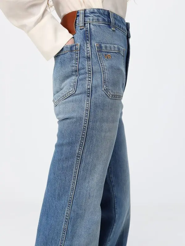 Victoria Beckham Alina High-waisted Straight Leg Jeans In Cotton Denim