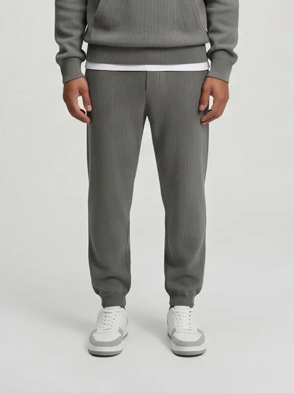 BOSS Slim Fit Jersey Jogging Bottoms With Drawstring Waist - Grey