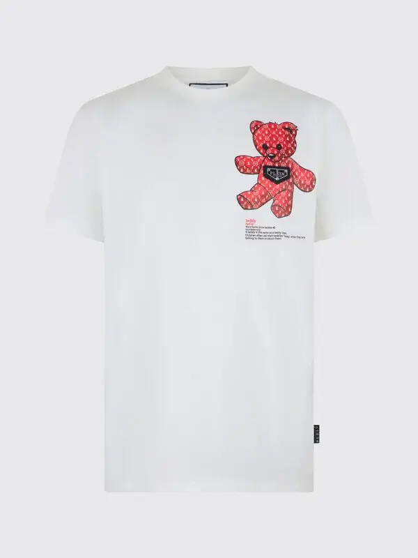 Philipp Plein Slim Fit Teddy Bear Print Cotton T-shirt