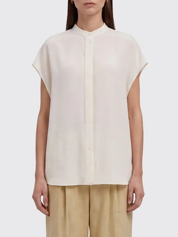 Herno Short-sleeved Mandarin Collar Shirt