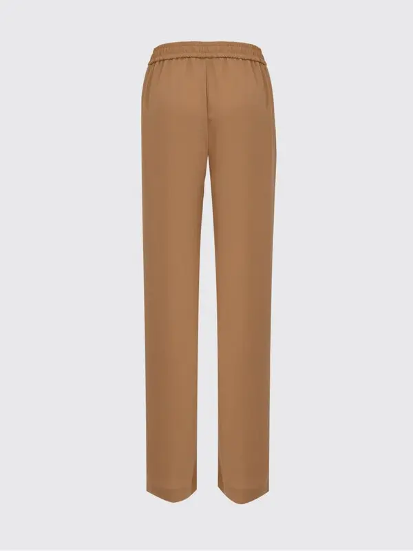 Herno High-waisted Jersey Palazzo Trousers With Drawstring - Camel