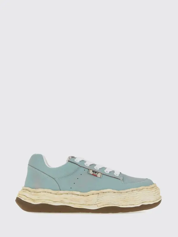 Mihara Yasuhiro Oliver Distressed-effect Low-top Leather Sneakers - Blue