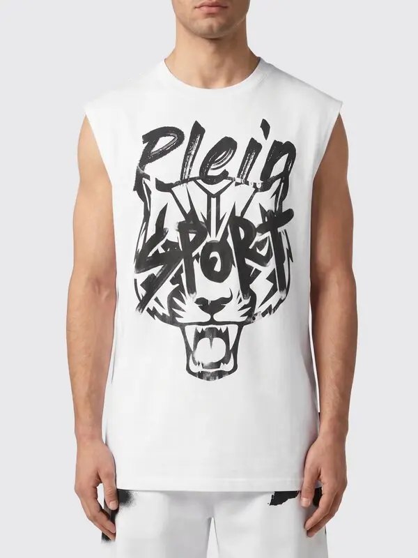 PLEIN SPORT Graphic Print Tank Top - White