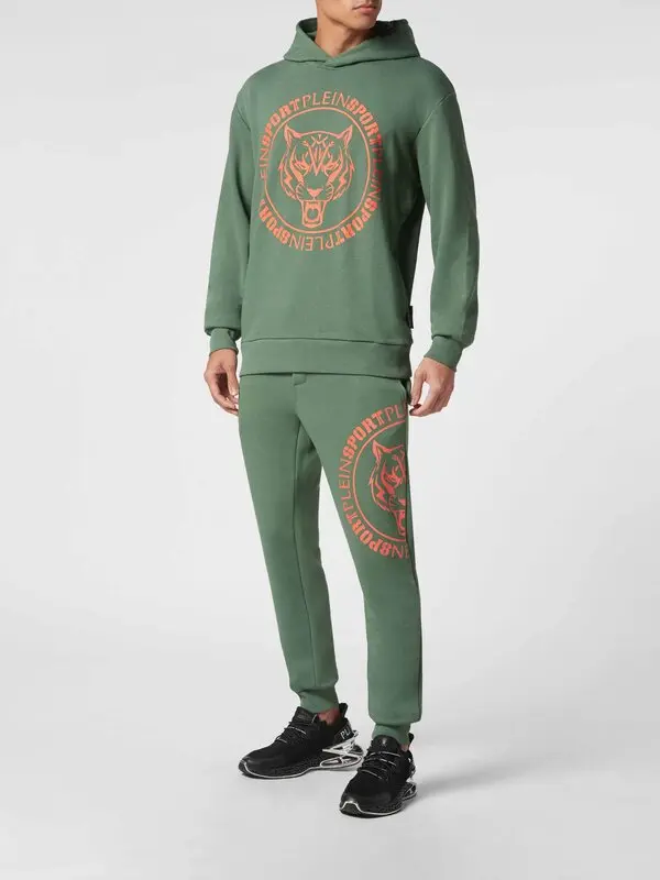 PLEIN SPORT Graphic Print Hooded Sweatshirt