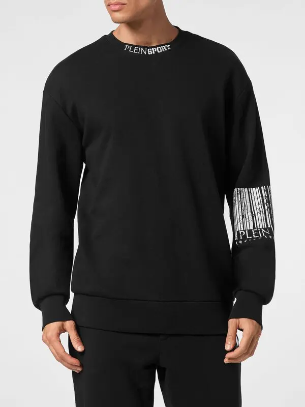 PLEIN SPORT Graphic Print Crewneck Sweatshirt - Black