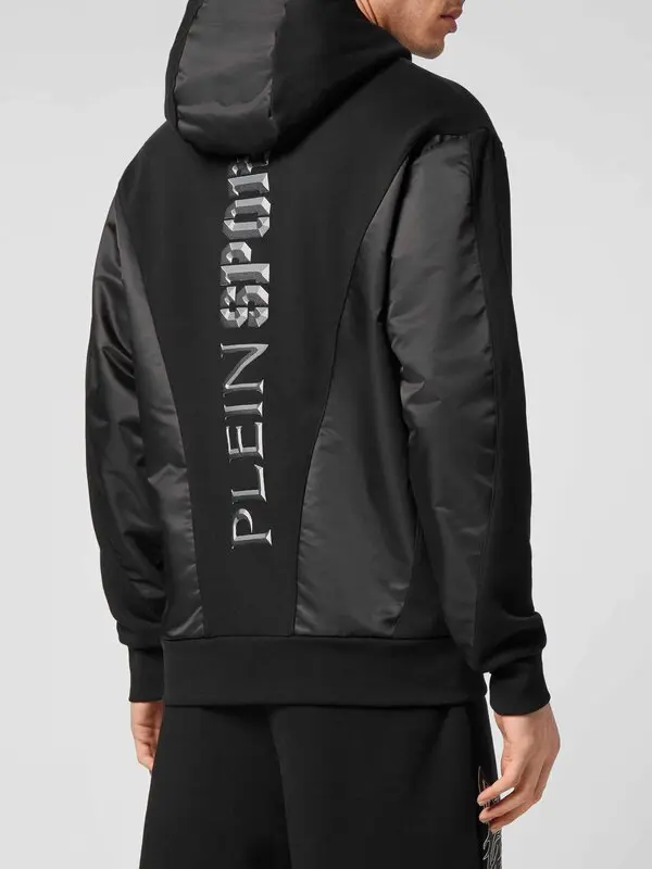 PLEIN SPORT Graphic Print Technical Fabric Hoodie