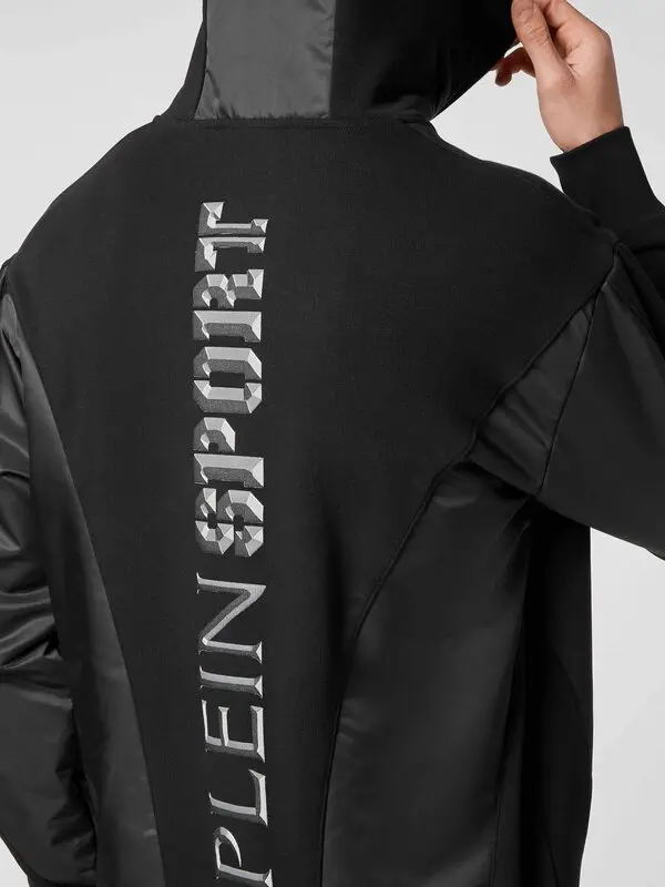 PLEIN SPORT Graphic Print Technical Fabric Hoodie
