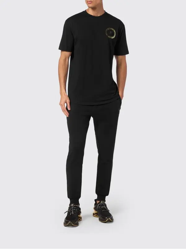 PLEIN SPORT Cotton Jersey T-shirt With Contrasting Logo