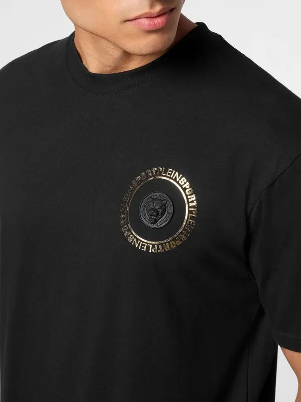 PLEIN SPORT Cotton Jersey T-shirt With Contrasting Logo