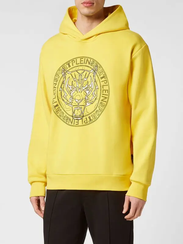PLEIN SPORT Tiger Cotton Hoodie - Black 1